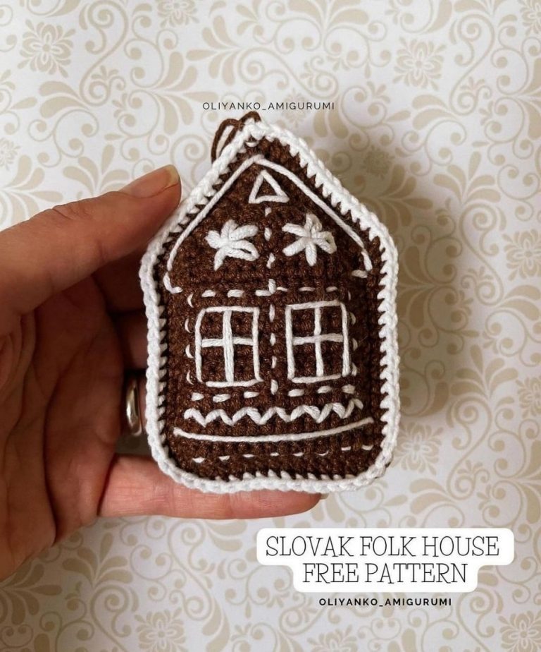 Slovak folk House free pattern - 1000+ Free Crochet Patterns