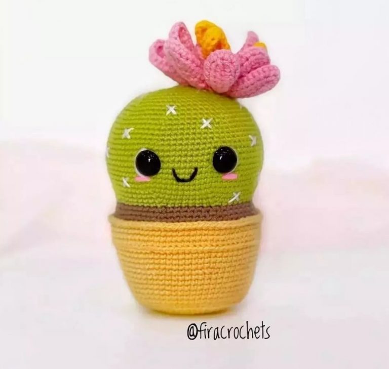 Flowered Cactus Crochet Pattern - 5+ Free Cactus Patterns
